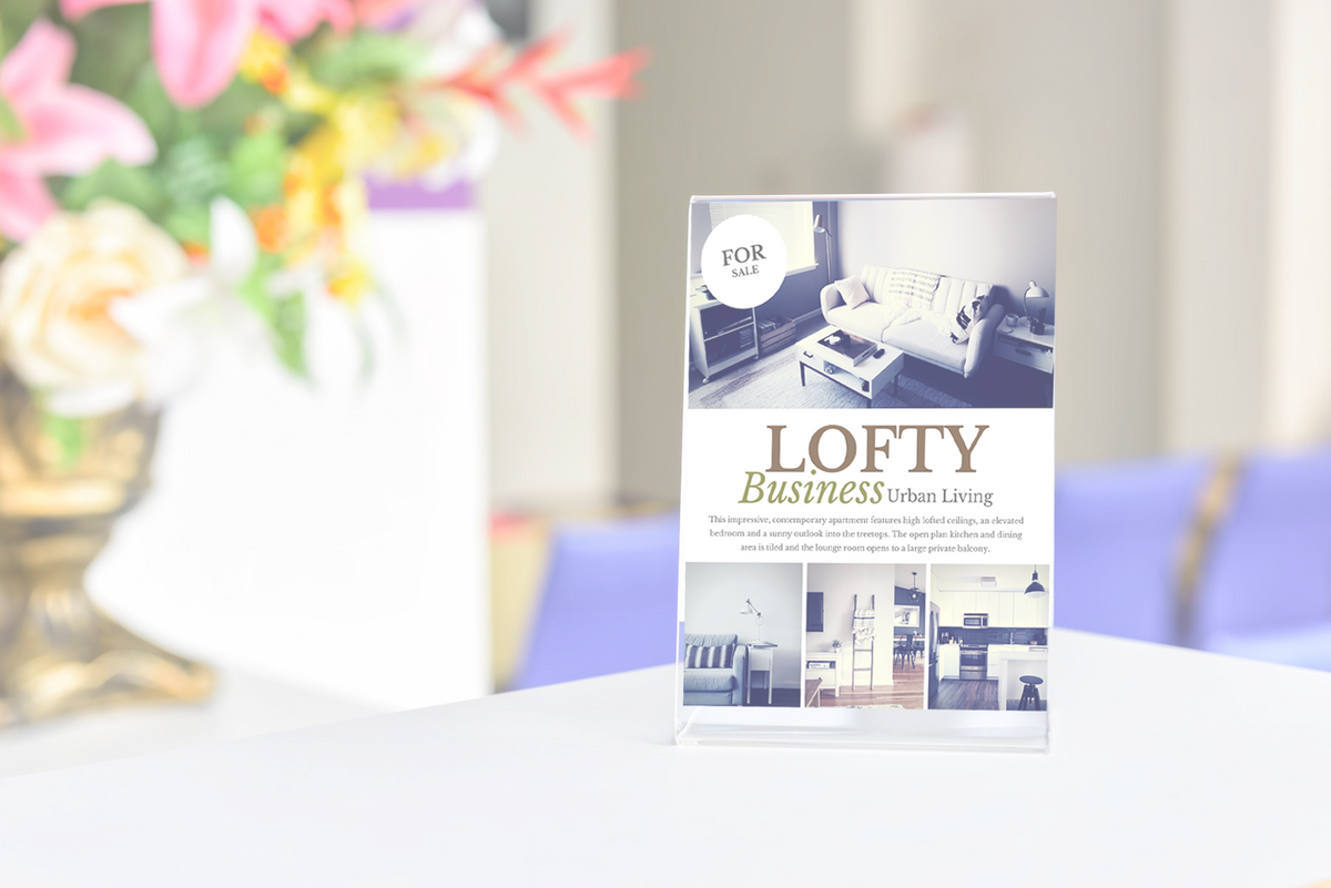 Clear Slanted Sign Holders | Slanted Acrylic Sign Holders