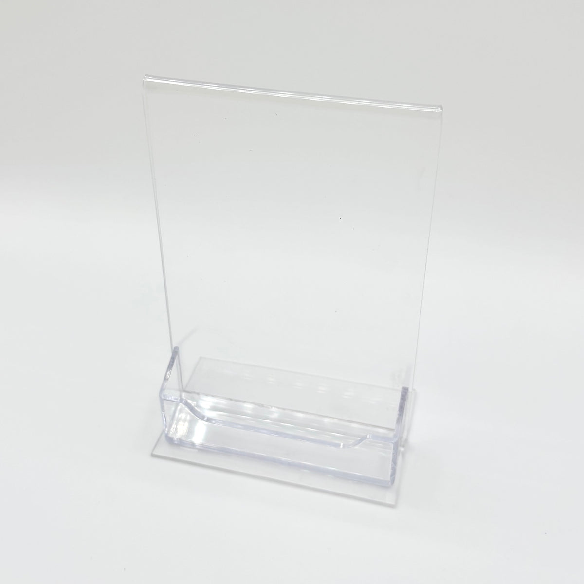 Bottom Load 4 x 6 Sign Holder with Business Card Holder