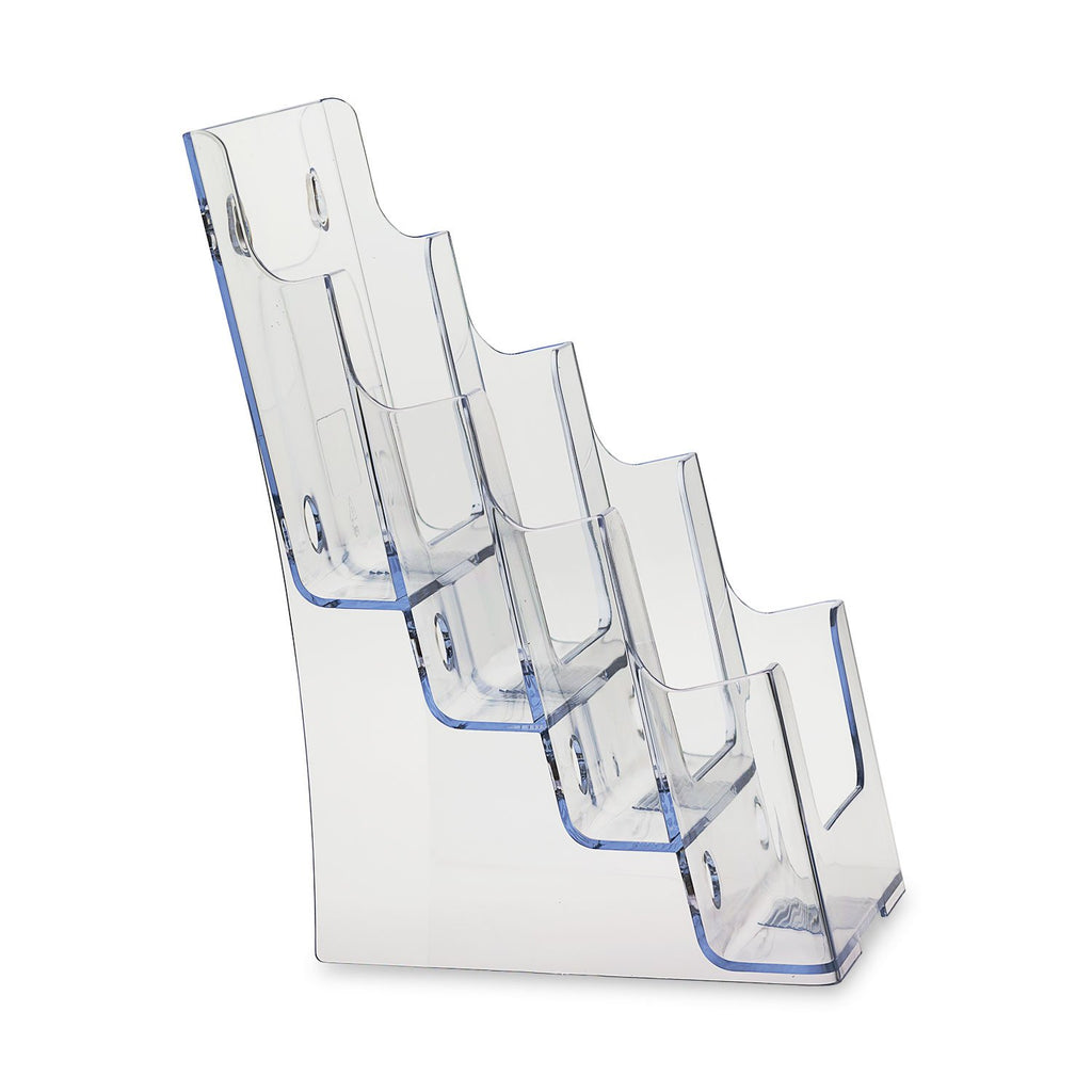 Clear 4-Tier 6 x 9 Bi-Fold Brochure Holder