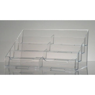 Clear Acrylic 8-Pocket Countertop Business Card Holder – Dazzling Displays
