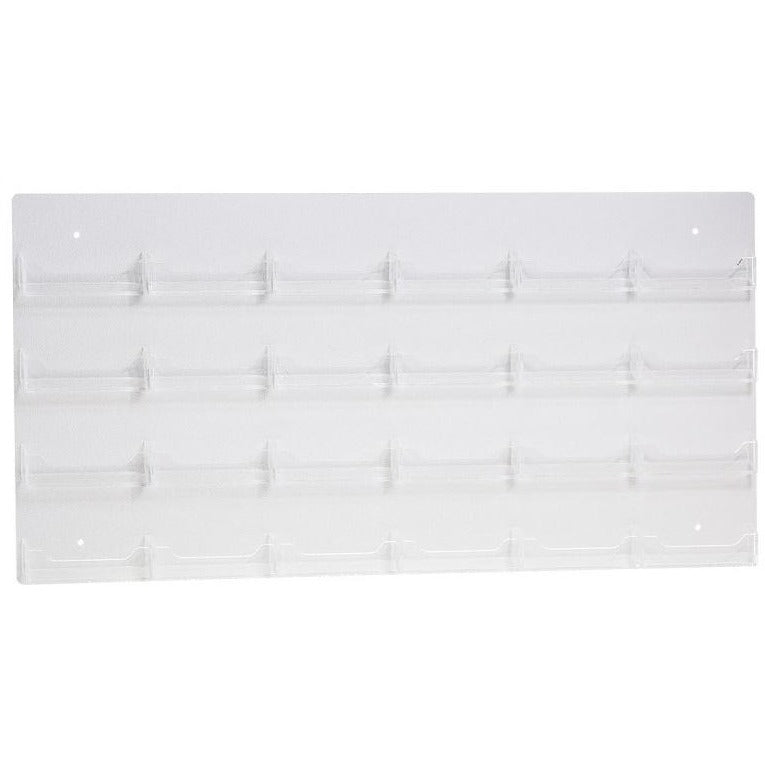 Clear Acrylic 24-Pocket Wall-Mount Business Card Holder