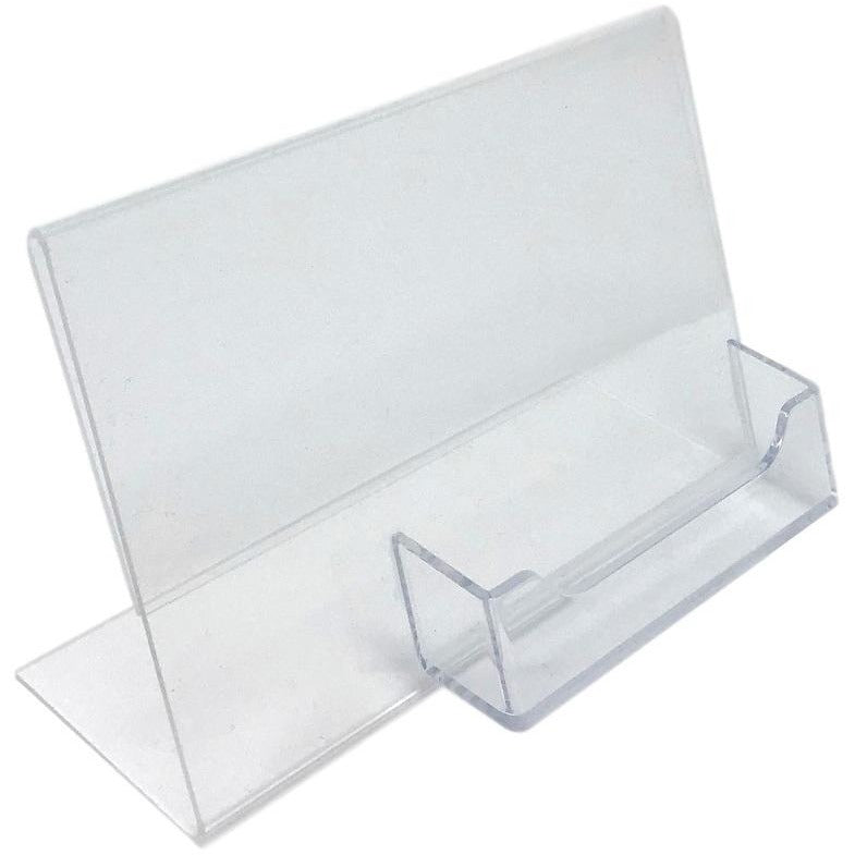 Slanted 6 x 4 Sign Holder with Business Card Holder